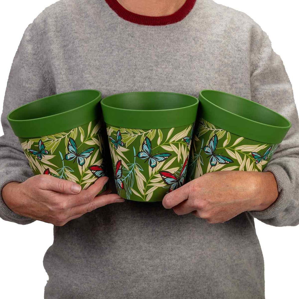 Hum Flowerpots colourful outdoor and indoor flower pots, made in UK